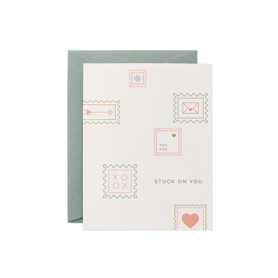 Stuck On You | Valentine's Day Card – Line and Kind Paper Co.